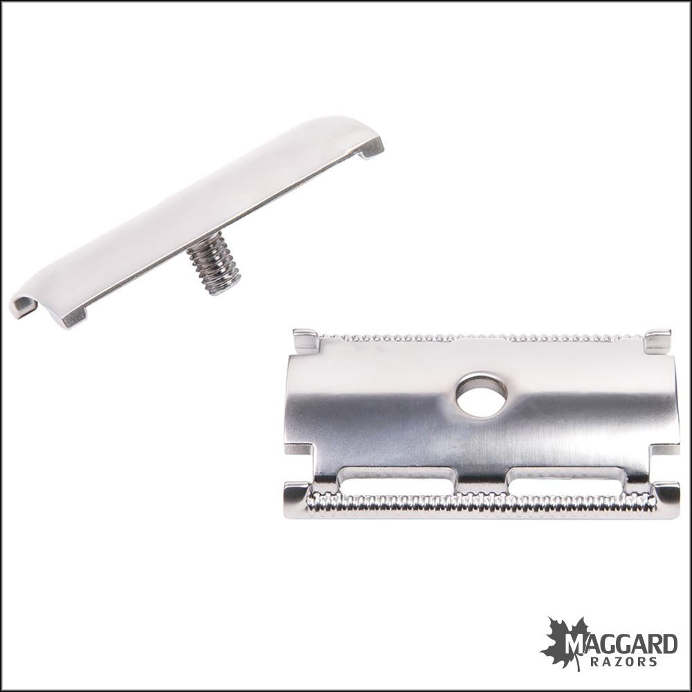 Maggard Razors Safety Razor Head V3M (Mild), Matte Silver Finish