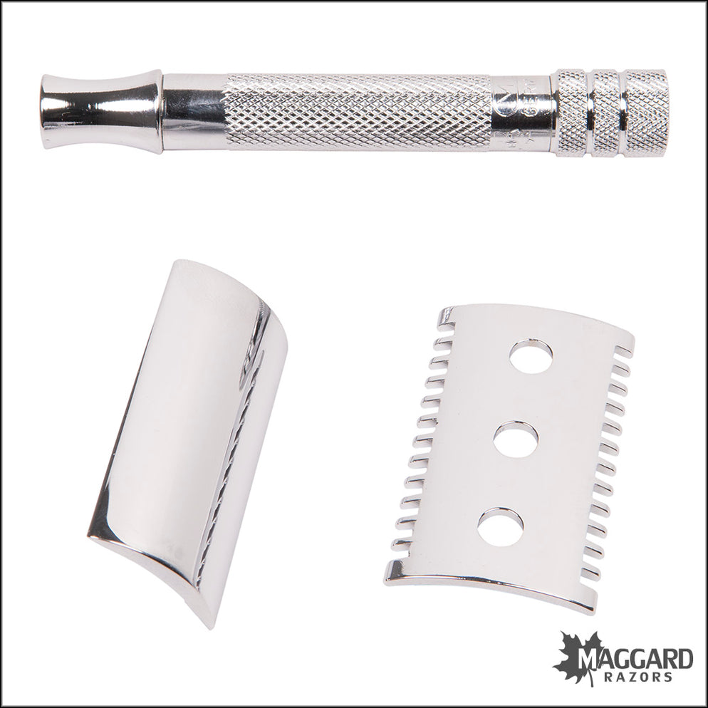 Merkur 15C Classic Chrome Open Comb DE Safety Razor — Maggard Razors