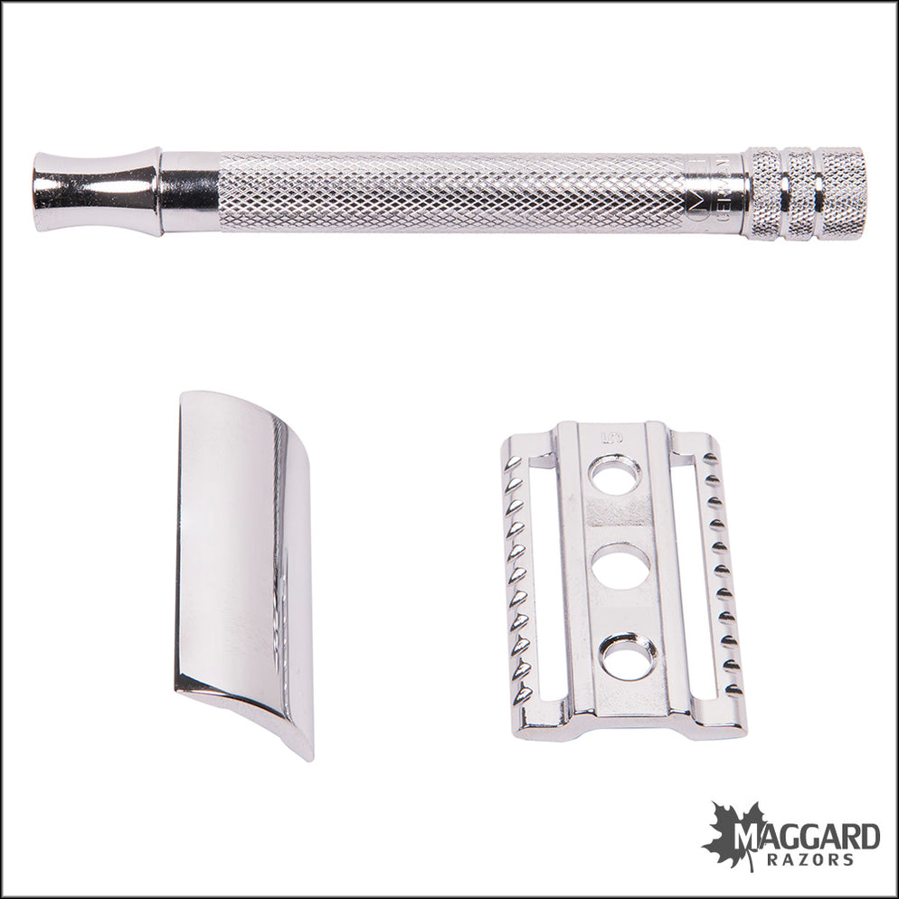 Merkur 23C Chrome Long Slim Handle Closed Comb DE Safety Razor ...