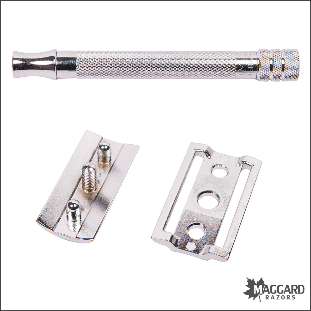 Merkur 23C Chrome Long Slim Handle Closed Comb DE Safety Razor ...