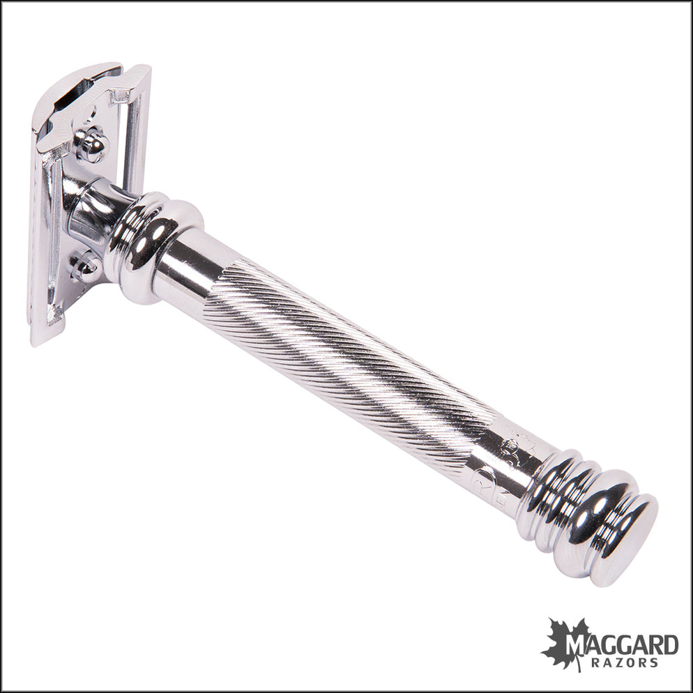 Merkur 38C Chrome Barber Pole Handle Closed Comb DE Safety Razor ...