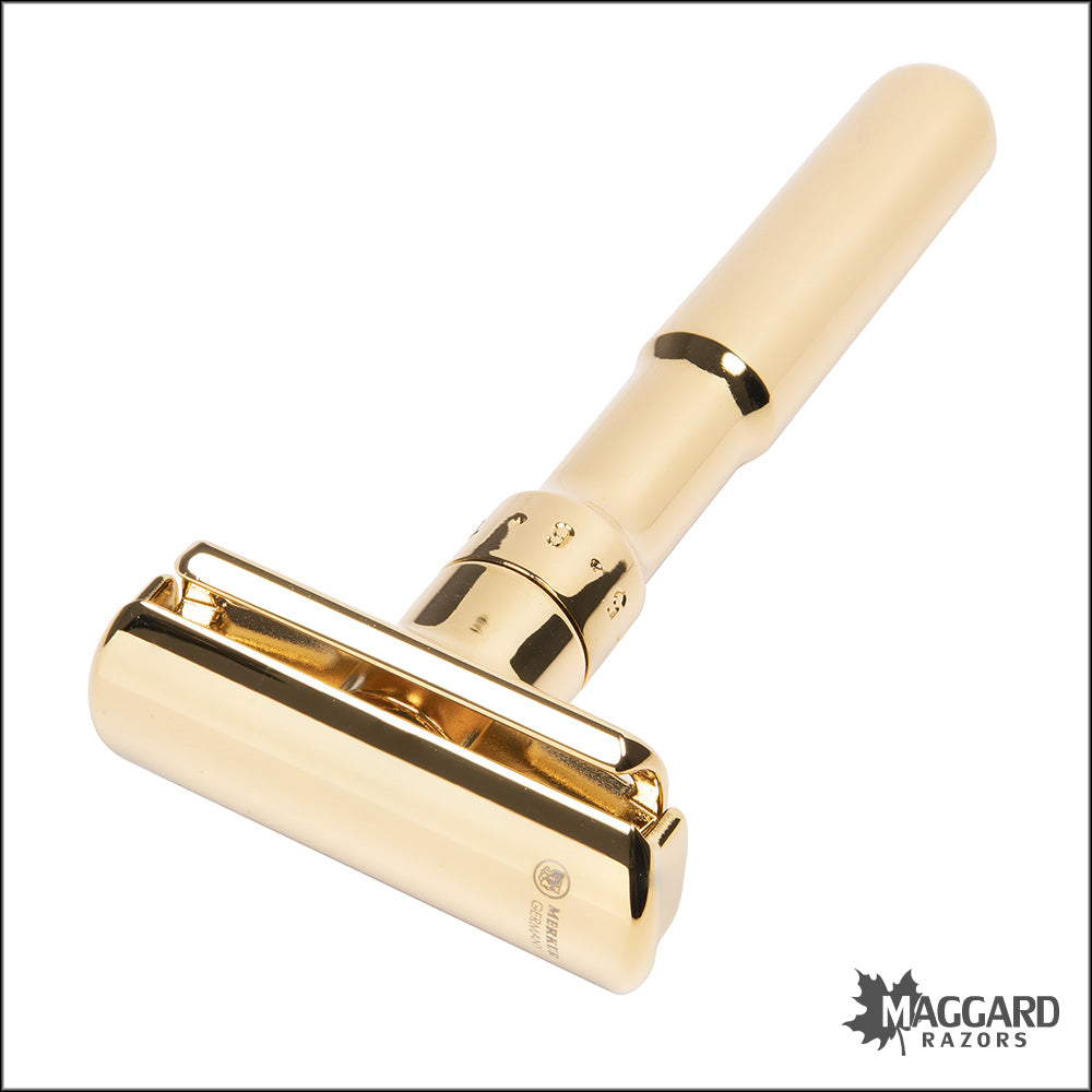 Merkur Futur Gold Adjustable Closed Comb DE Safety Razor — Maggard Razors