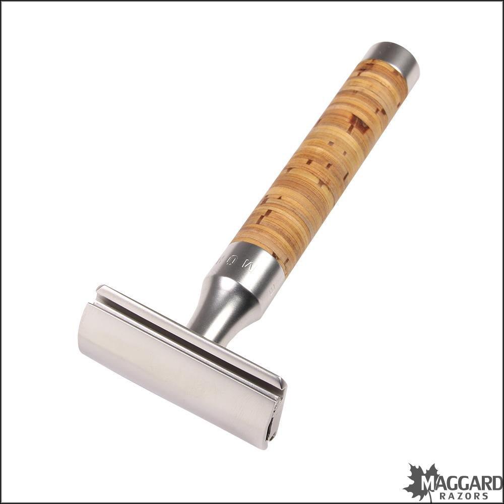 Mühle R95 Rocca Birch Bark Handle Closed Comb DE Safety Razor — Maggard ...