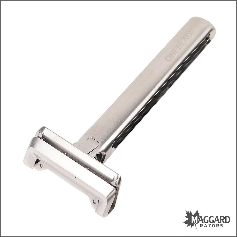 OneBlade Genesis Stainless Steel Single Edge Razor, Includes Stand ...