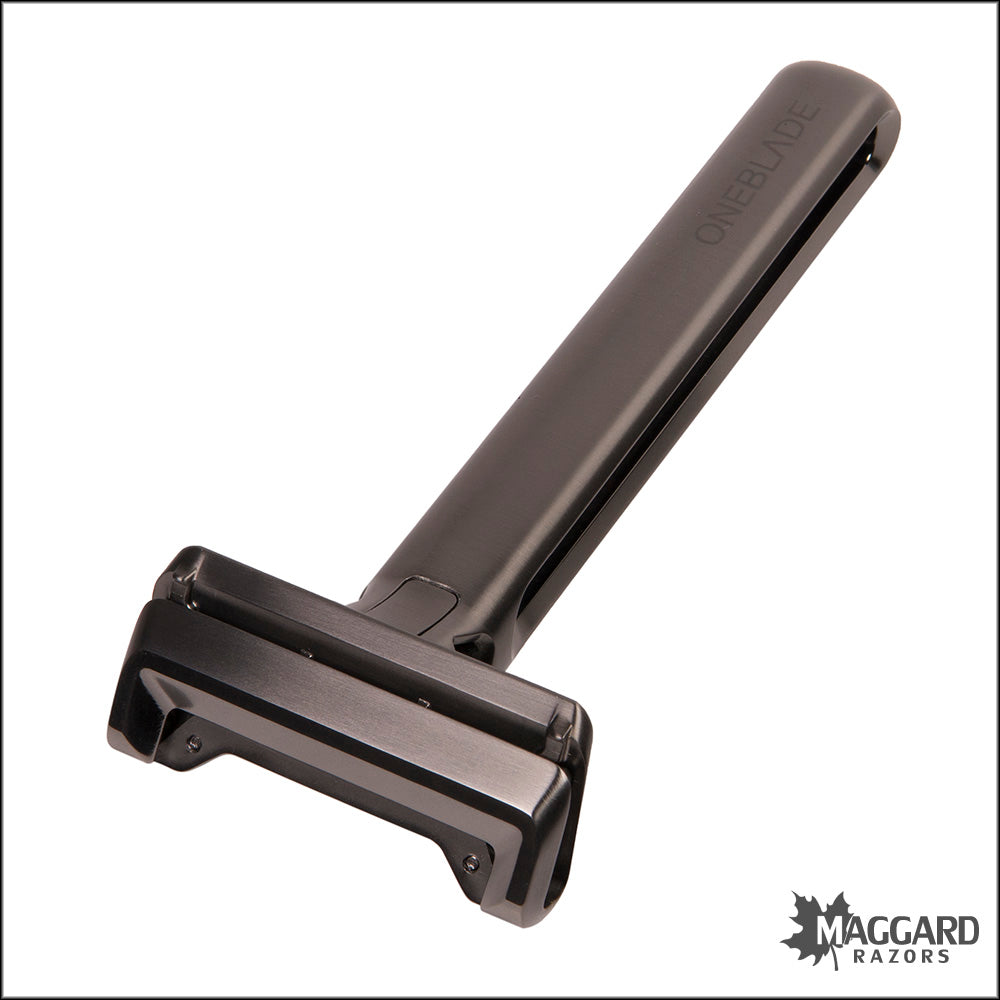 OneBlade Genesis Gunmetal Stainless Steel Single Edge Razor, Includes ...