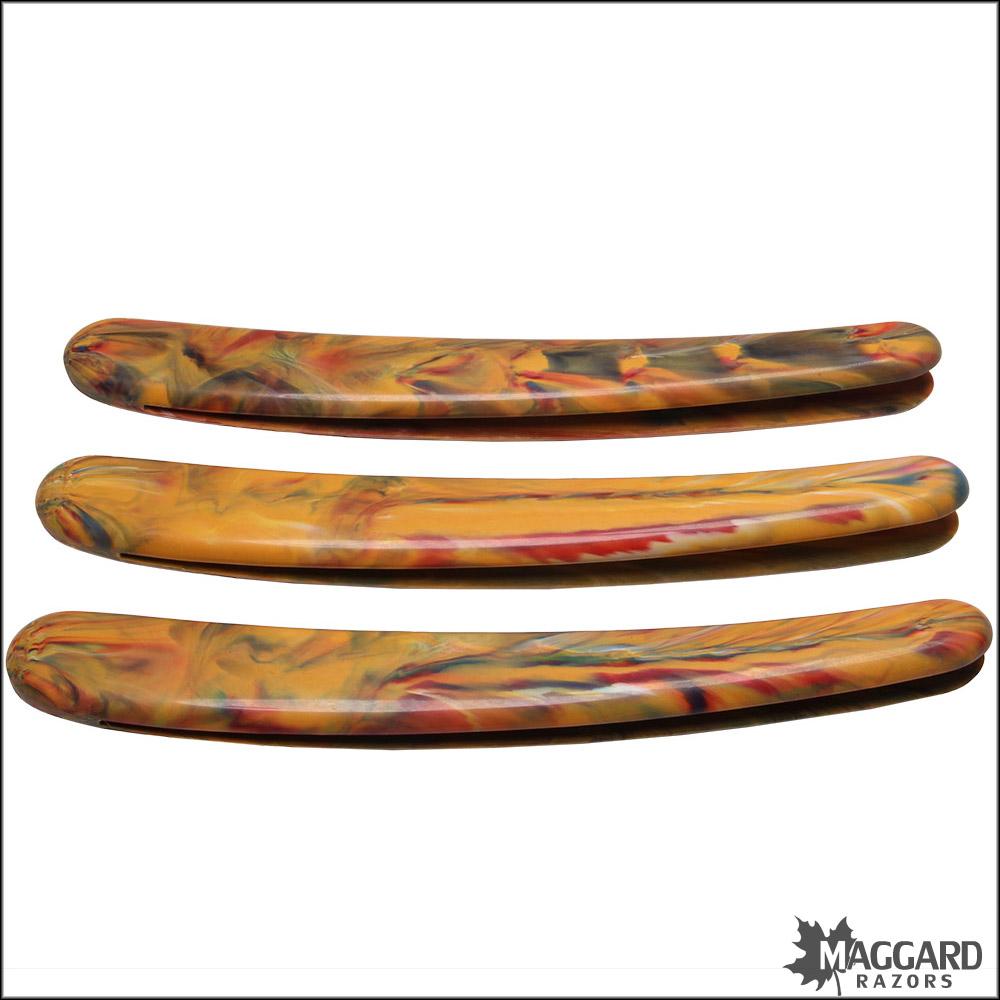 Plastic Replacement Scales Orange Multicolor Swirl — Maggard Razors