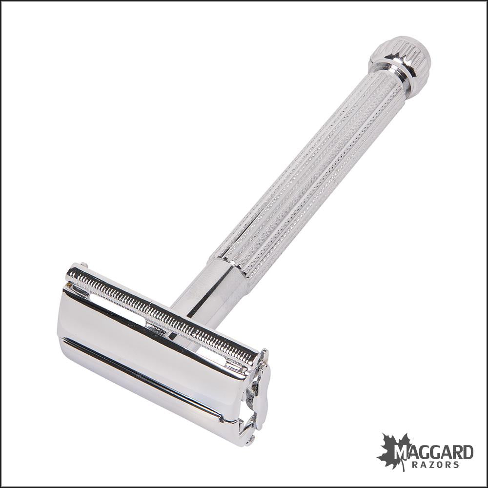Parker 29L Chrome Handle TTO Long Handled DE Safety Razor — Maggard Razors