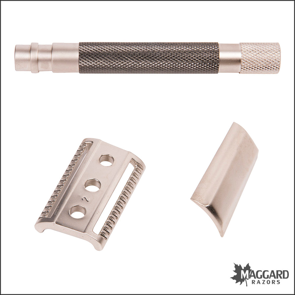 Parker 55SL-GR Graphite Semi Slant DE Safety Razor — Maggard Razors