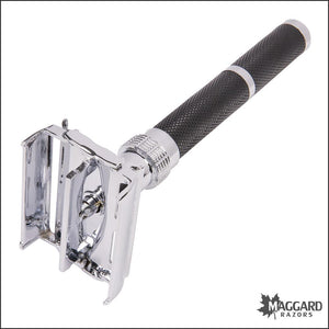 Parker 96R Black and Chrome Handle Butterfly TTO Closed Comb DE Safety ...