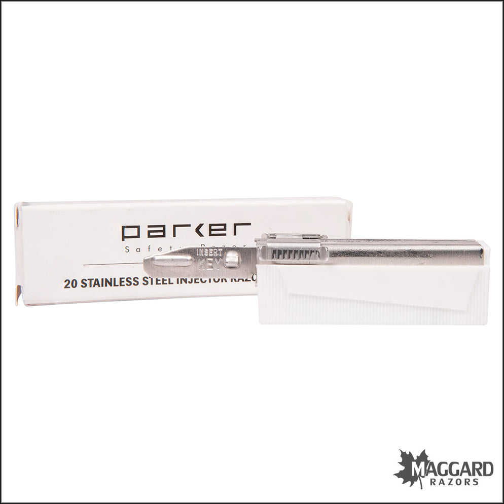 Parker Stainless Steel Injector Razor Blades, 20 Pack — Maggard Razors