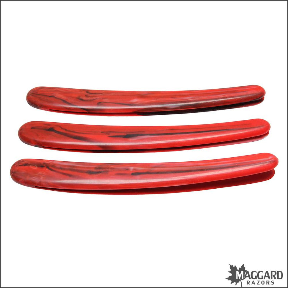 Plastic Replacement Scales Red and Black Swirl — Maggard Razors