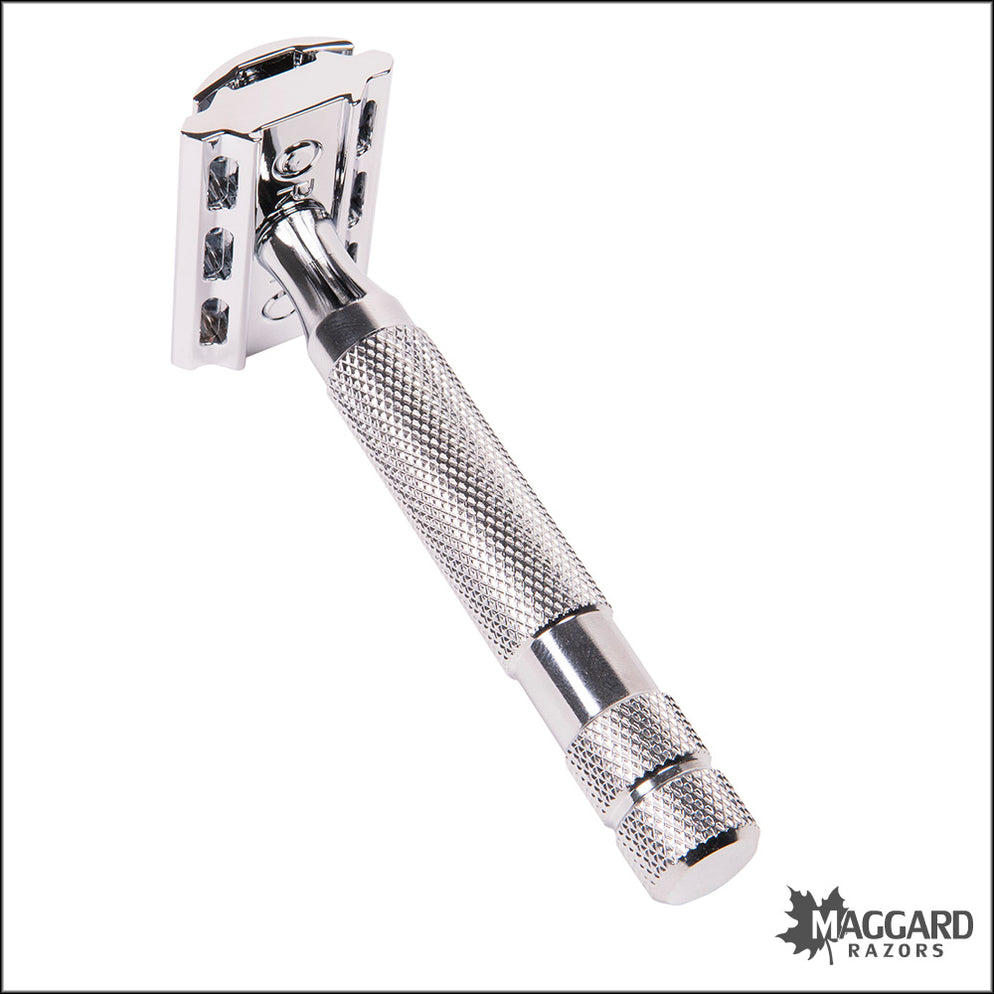 Rockwell Razors 2C White Chrome Adjustable DE Safety Razor — Maggard Razors