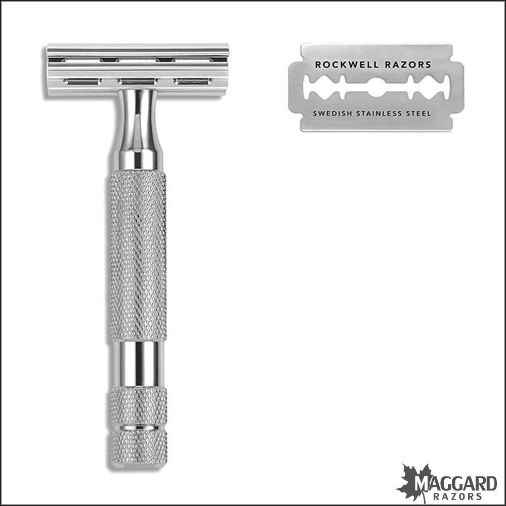 Rockwell Razors 2C White Chrome Adjustable DE Safety Razor — Maggard Razors