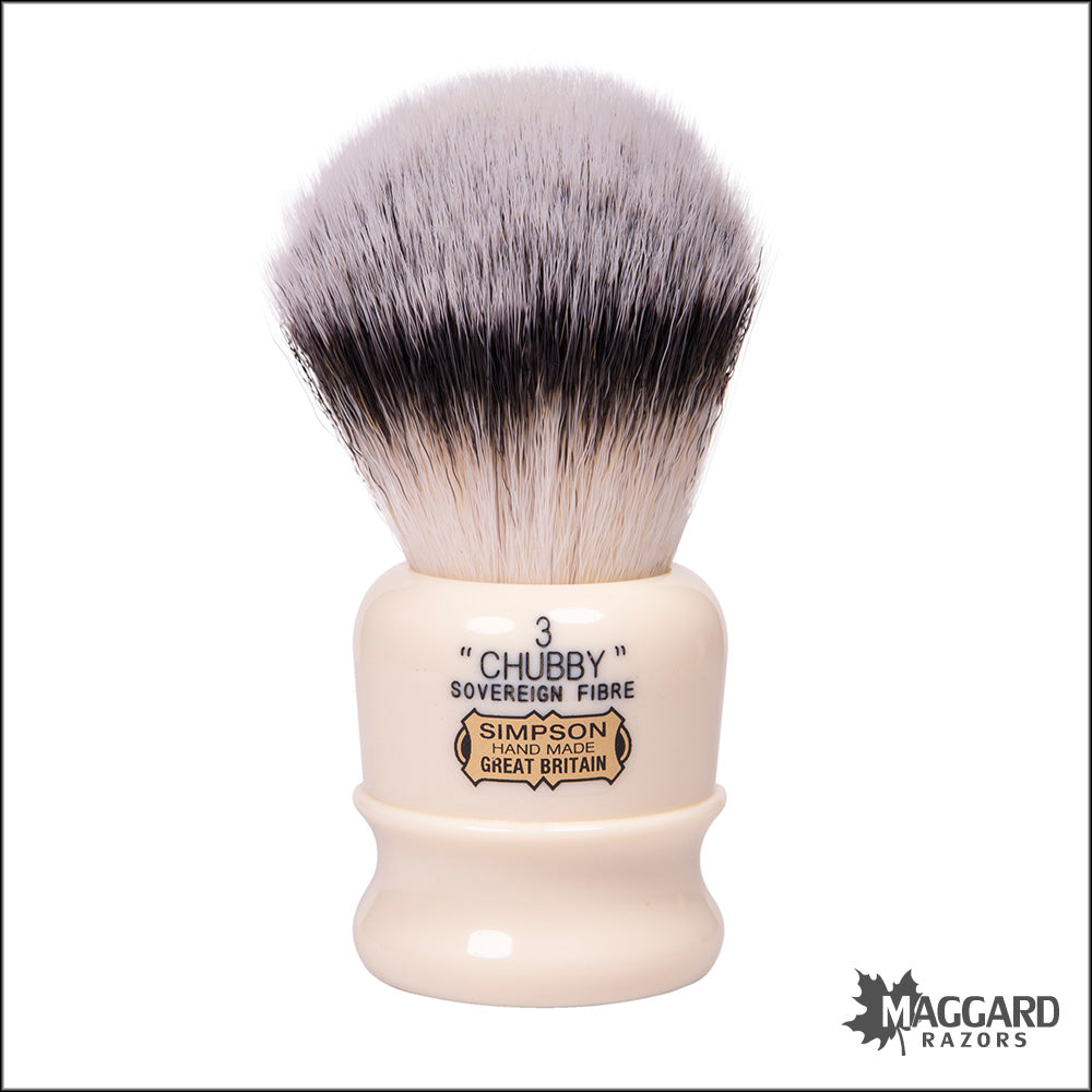 Simpson Chubby 3 Sovereign Grade Synthetic Fibre Shaving Brush, 29mm ...