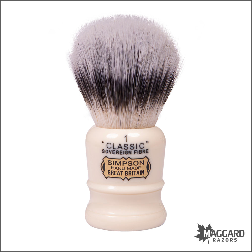 Simpson Classic 1 Sovereign Grade Synthetic Fibre Shaving Brush, 21mm ...