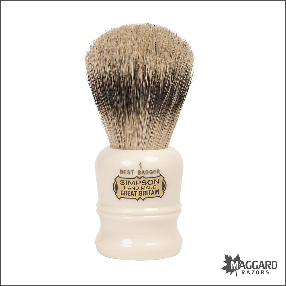 Simpson Duke 1 D1 Best Badger Shaving Brush, 20mm — Maggard Razors
