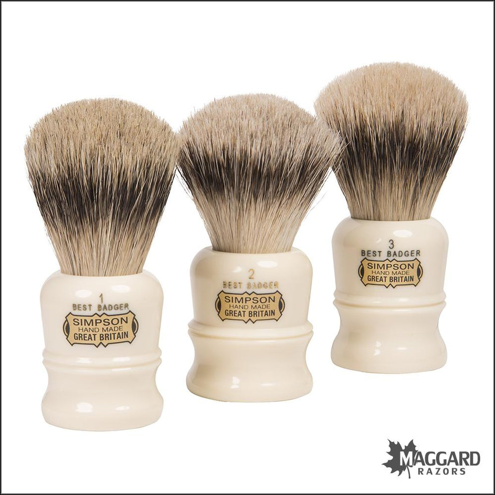 Simpson Duke 1 D1 Best Badger Shaving Brush, 20mm — Maggard Razors