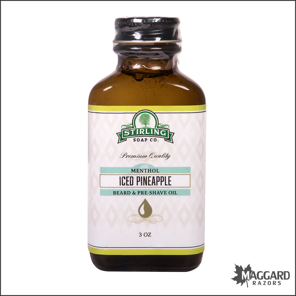 Stirling Soap Co. Iced Pineapple Beard and Pre-Shave Oil, 3oz - Season — Maggard Razors