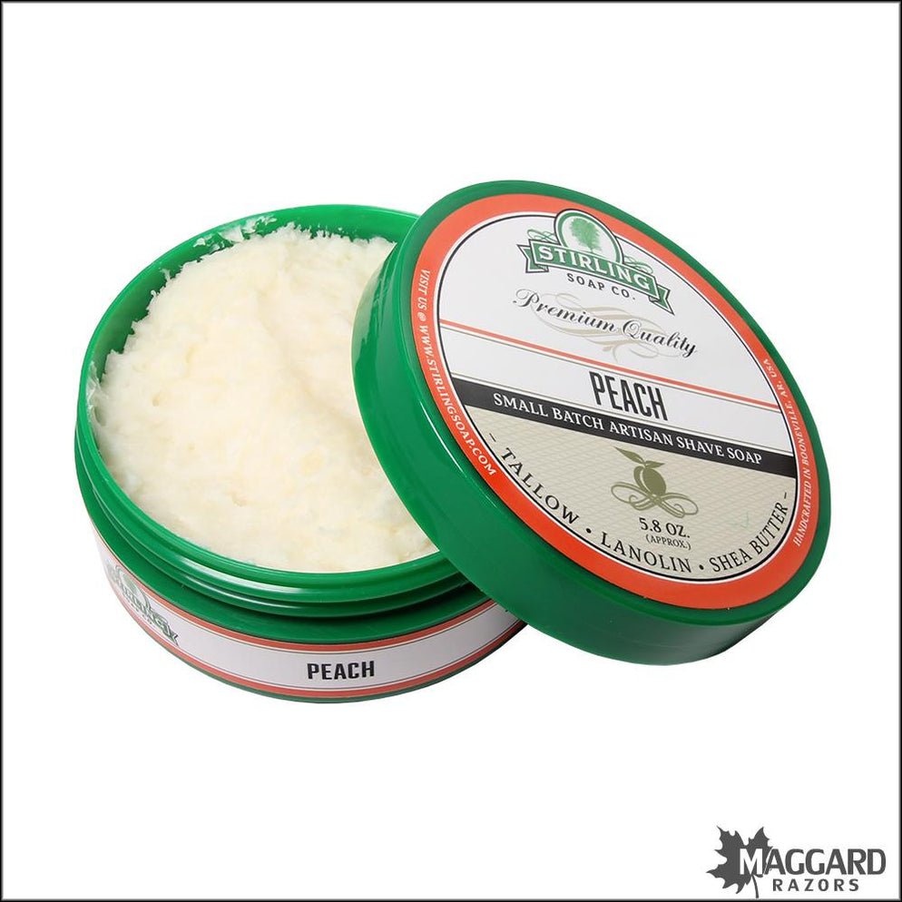 Stirling Soap Co. Peach Shaving Soap, 5.8oz - Seasonal Release ...