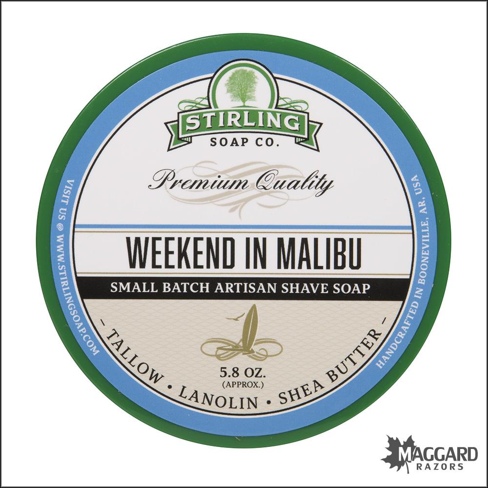 Stirling Soap Co. Weekend in Malibu Shaving Soap, 5.8oz - Seasonal Rel ...