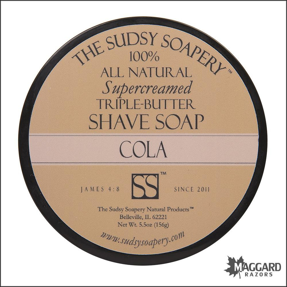 The Sudsy Soapery Cola Non-Tallow Artisan Shaving Soap, 5.5oz — Maggard ...