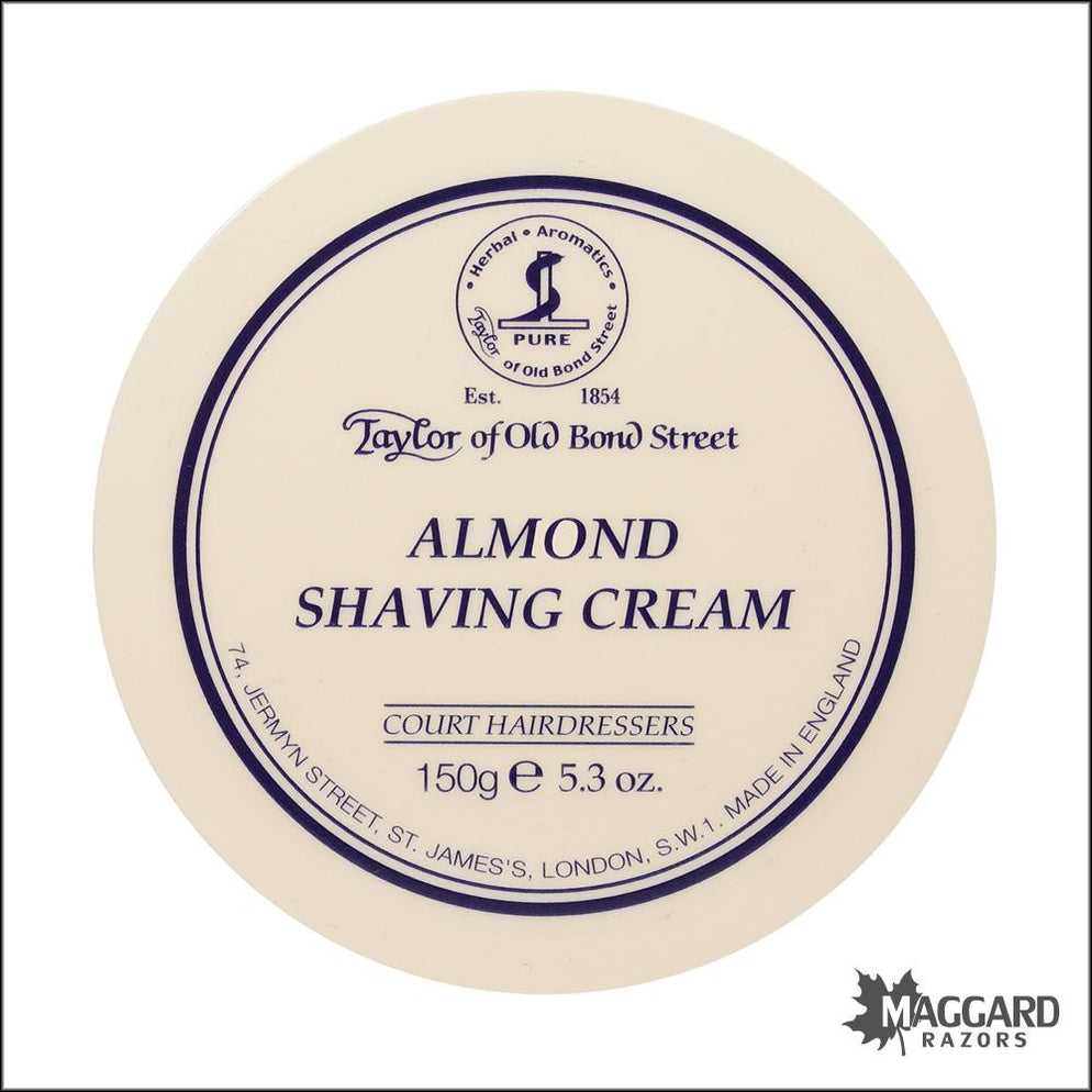 Taylor of Old Bond Street Almond Shave Cream, 150g — Maggard Razors