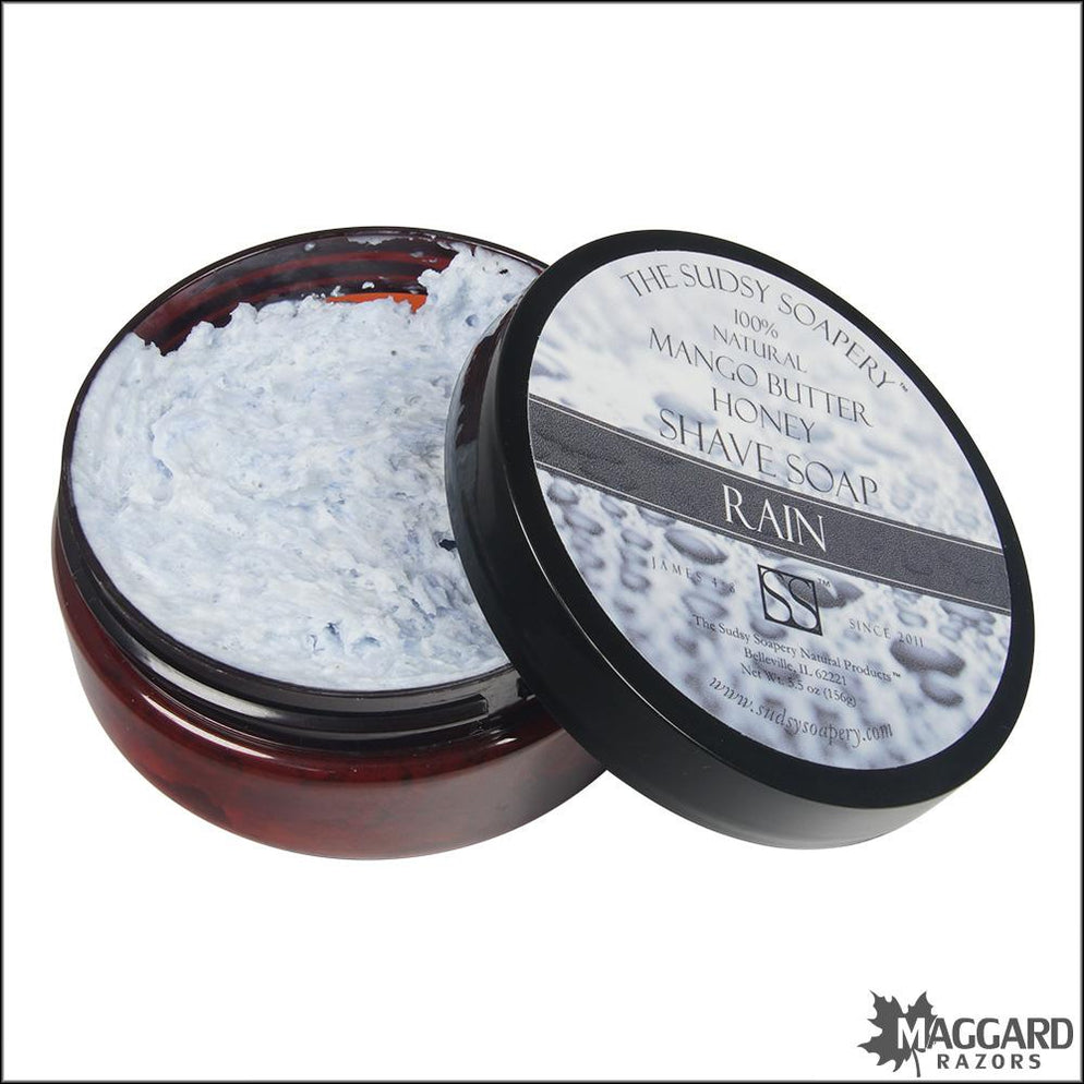 The Sudsy Soapery Rain Mango Butter Shaving Soap, 5.5oz — Maggard Razors