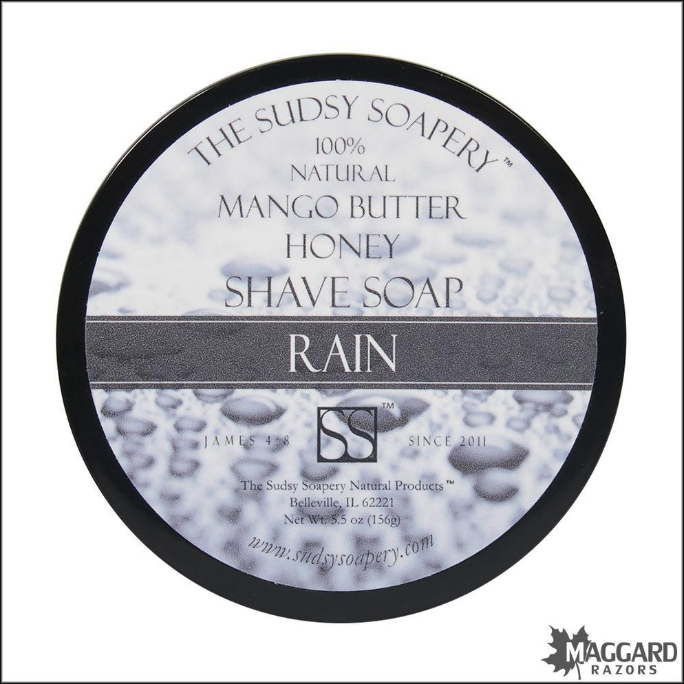 The Sudsy Soapery Rain Mango Butter Shaving Soap, 5.5oz — Maggard Razors