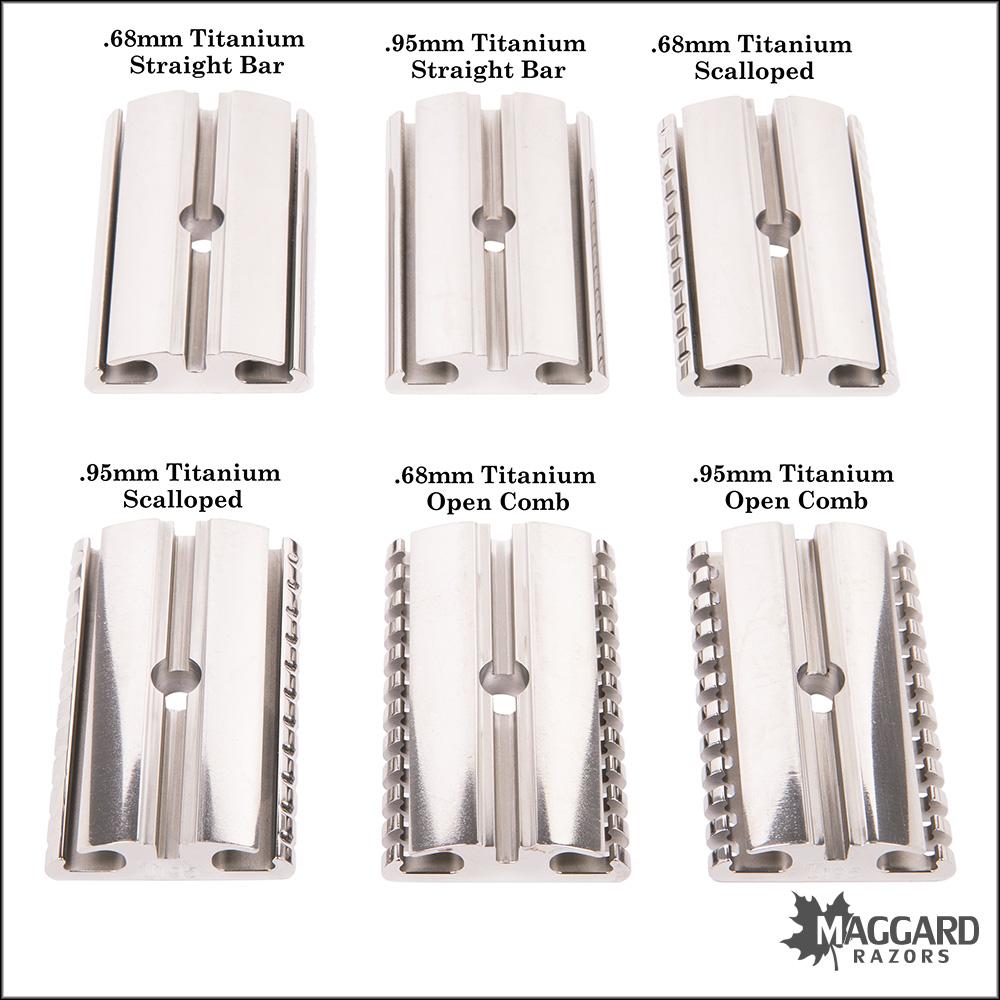 Timeless Razor Titanium Base Plates, 16 types — Maggard Razors
