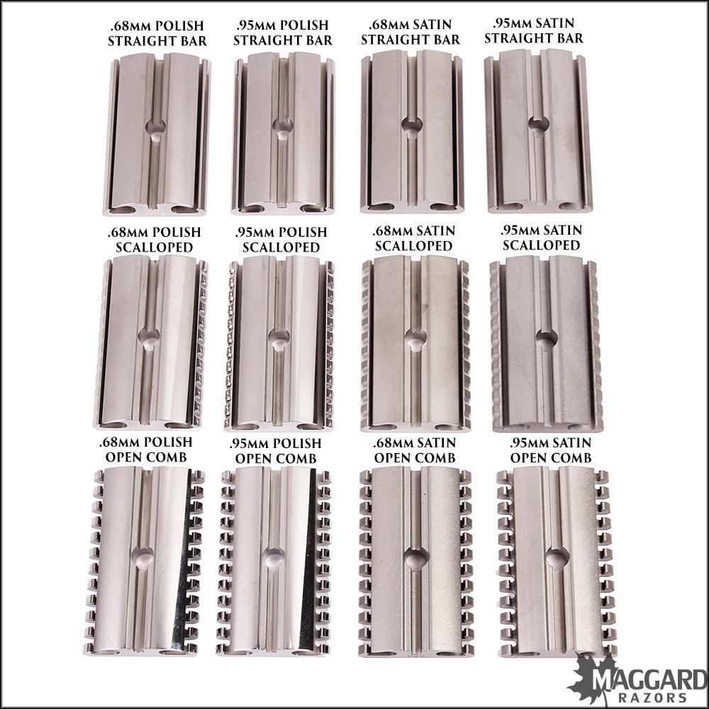 Timeless Razor Base Plates Stainless Steel, 16 types — Maggard Razors