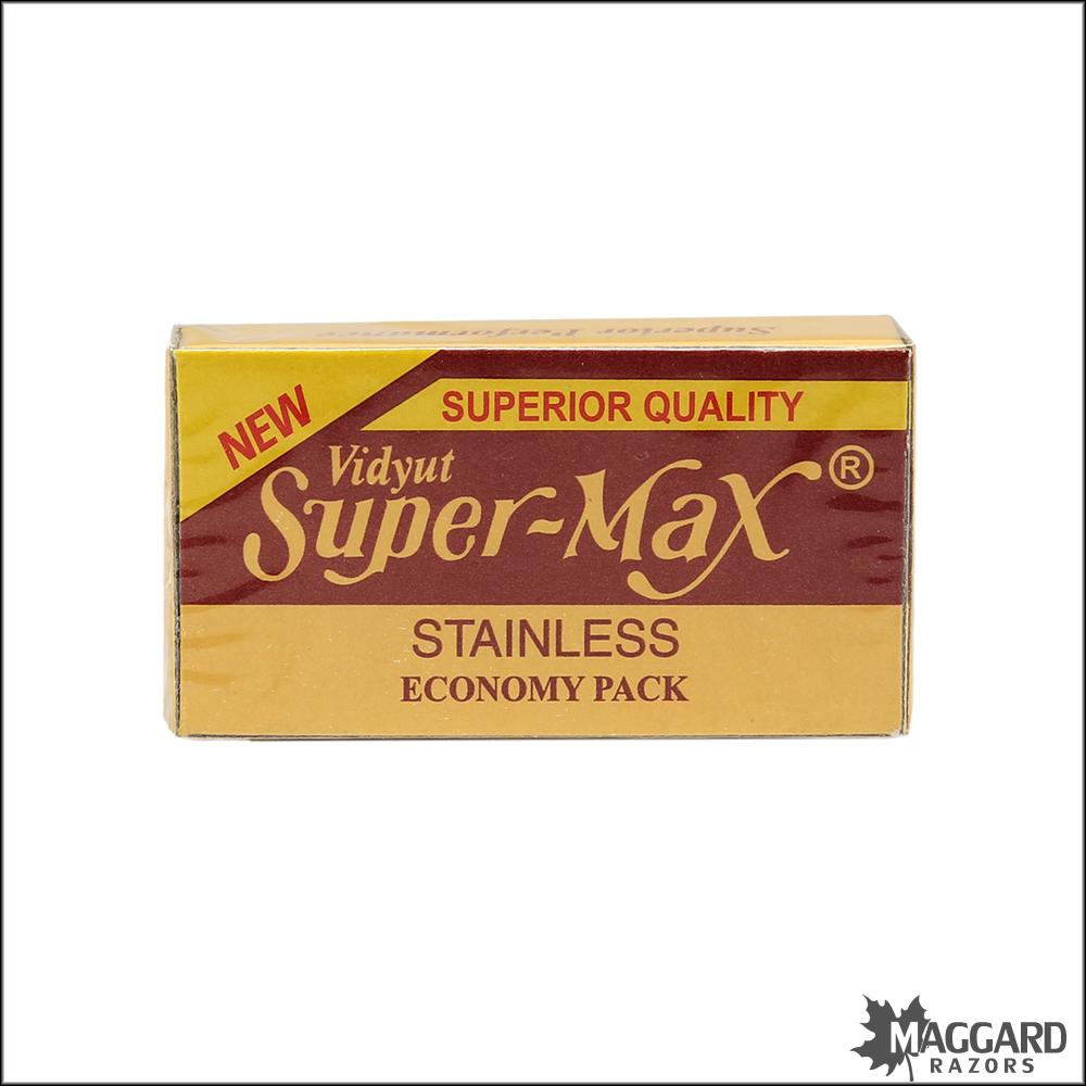 Super-Max Stainless Double Edge Safety Razor Blades, 10 blades ...