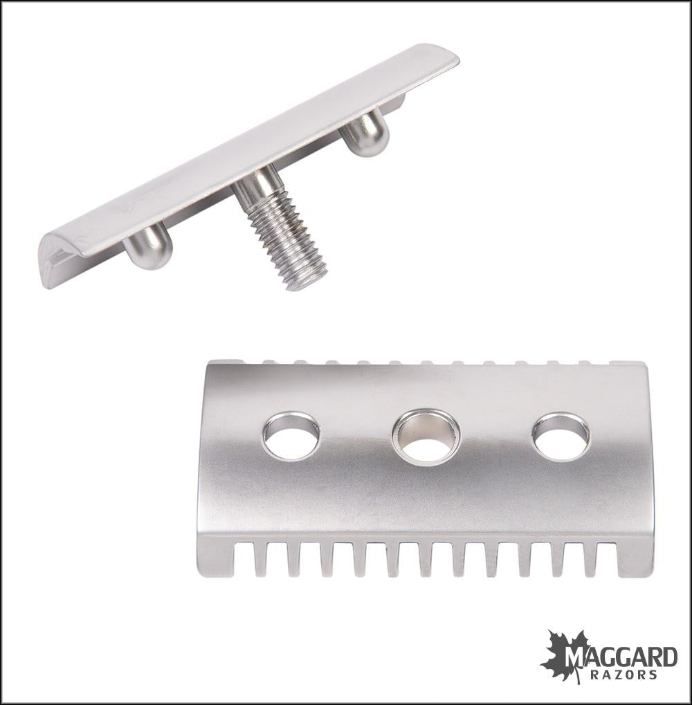 iKon ShaveCraft Short Open Comb DE Safety Razor Head — Maggard Razors